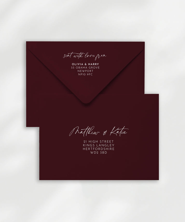 Wedding Envelope Printing | Guest Names & Addresses – Forever Paper Co