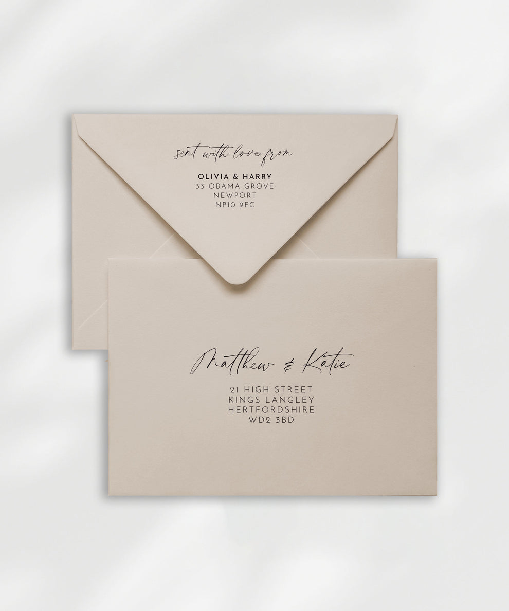 Wedding Envelope Printing | Guest Names & Addresses – Forever Paper Co