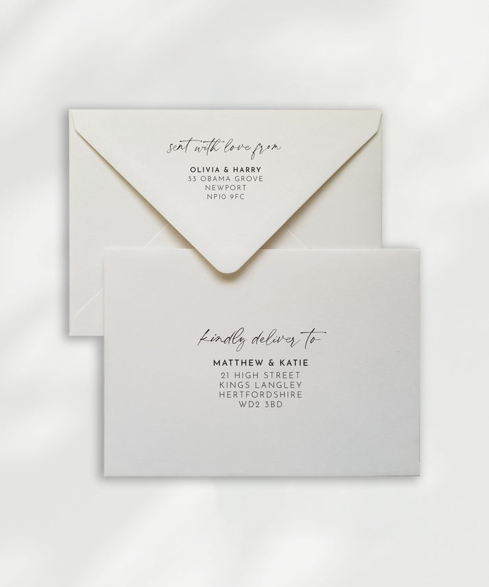 Wedding Envelope Printing | Guest Names & Addresses – Forever Paper Co