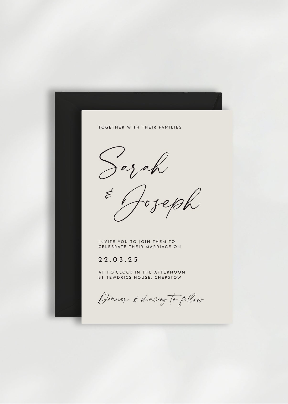 Aura Premium Wedding Invitation Day Guest Invite | Modern & Romantic ...