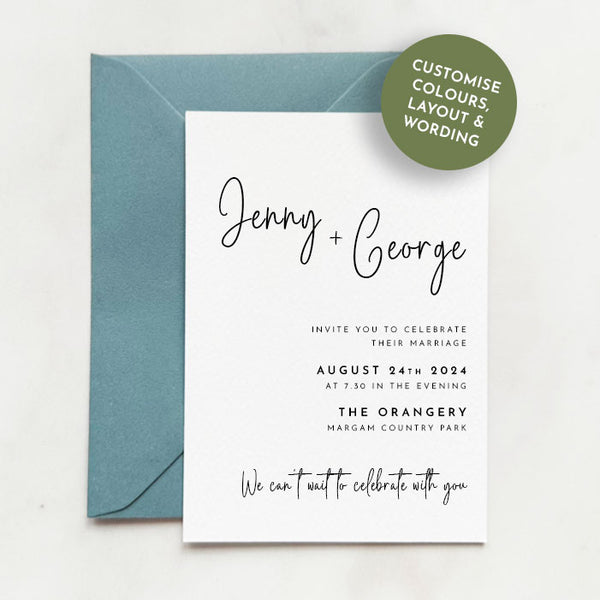 Hera Premium Wedding Invitation Evening Guest Invite | Modern ...