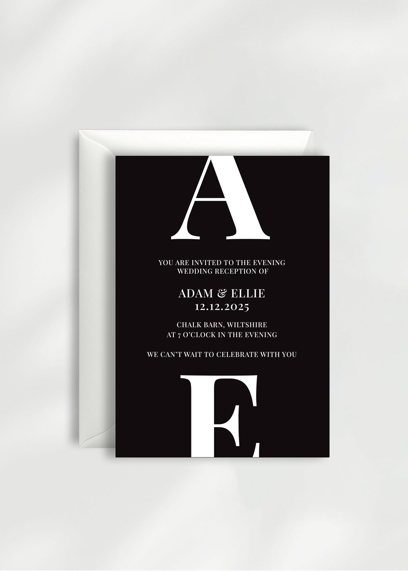 Calypso Premium Wedding Invitation Evening Guest Invite | Modern ...