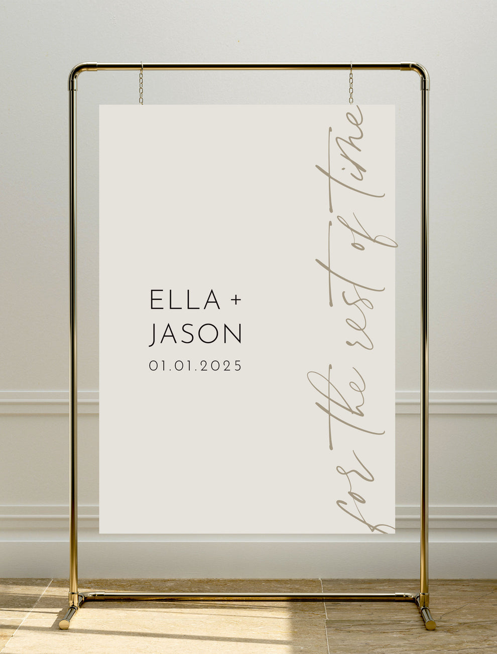 Aura Personalised Wedding Welcome Sign | Modern & Romantic Wedding ...