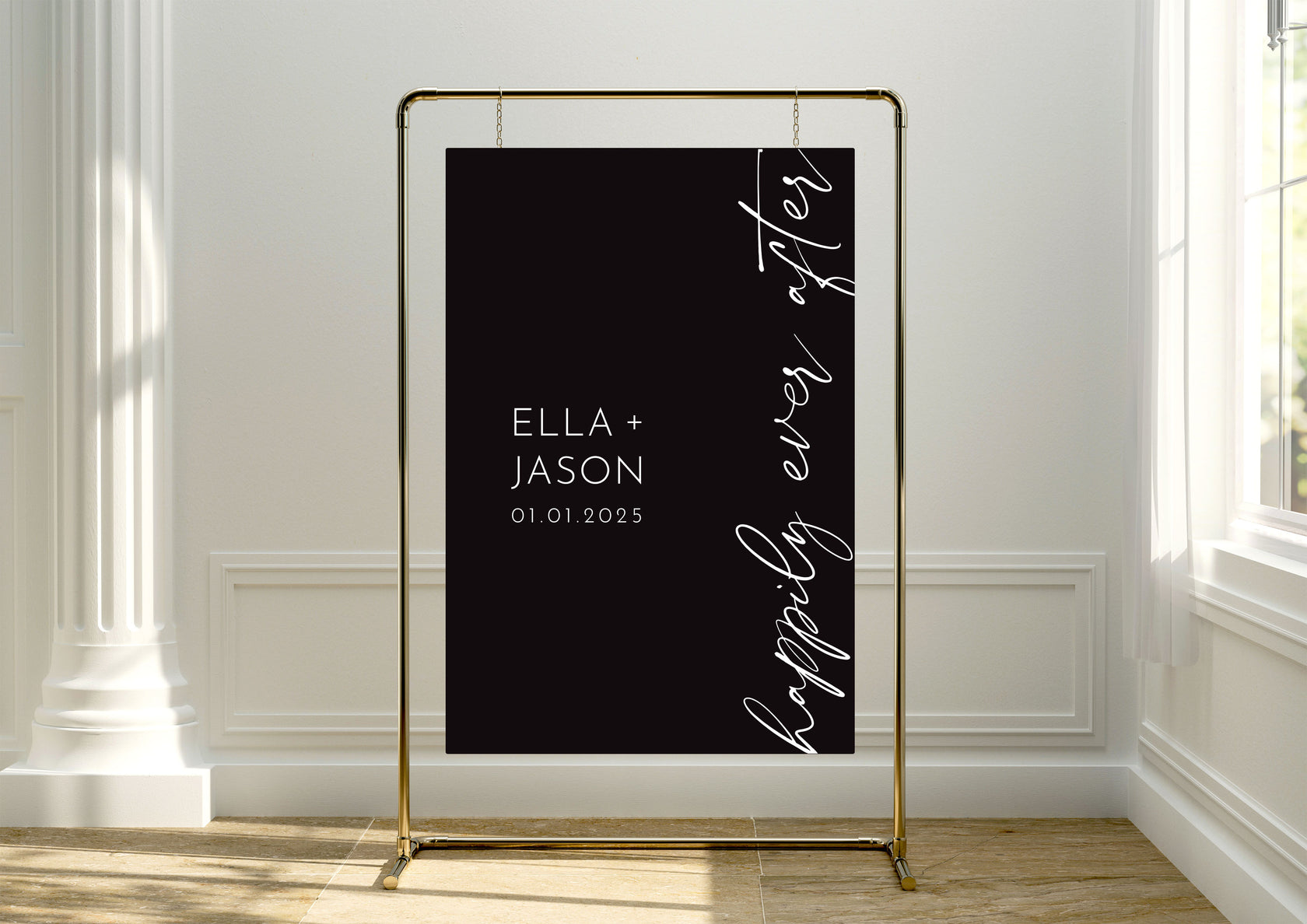 Aura Personalised Wedding Welcome Sign | Modern & Romantic Wedding ...