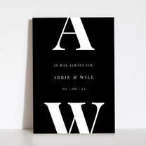 Calypso Personalised Wedding Welcome Sign | Modern & Romantic Wedding ...