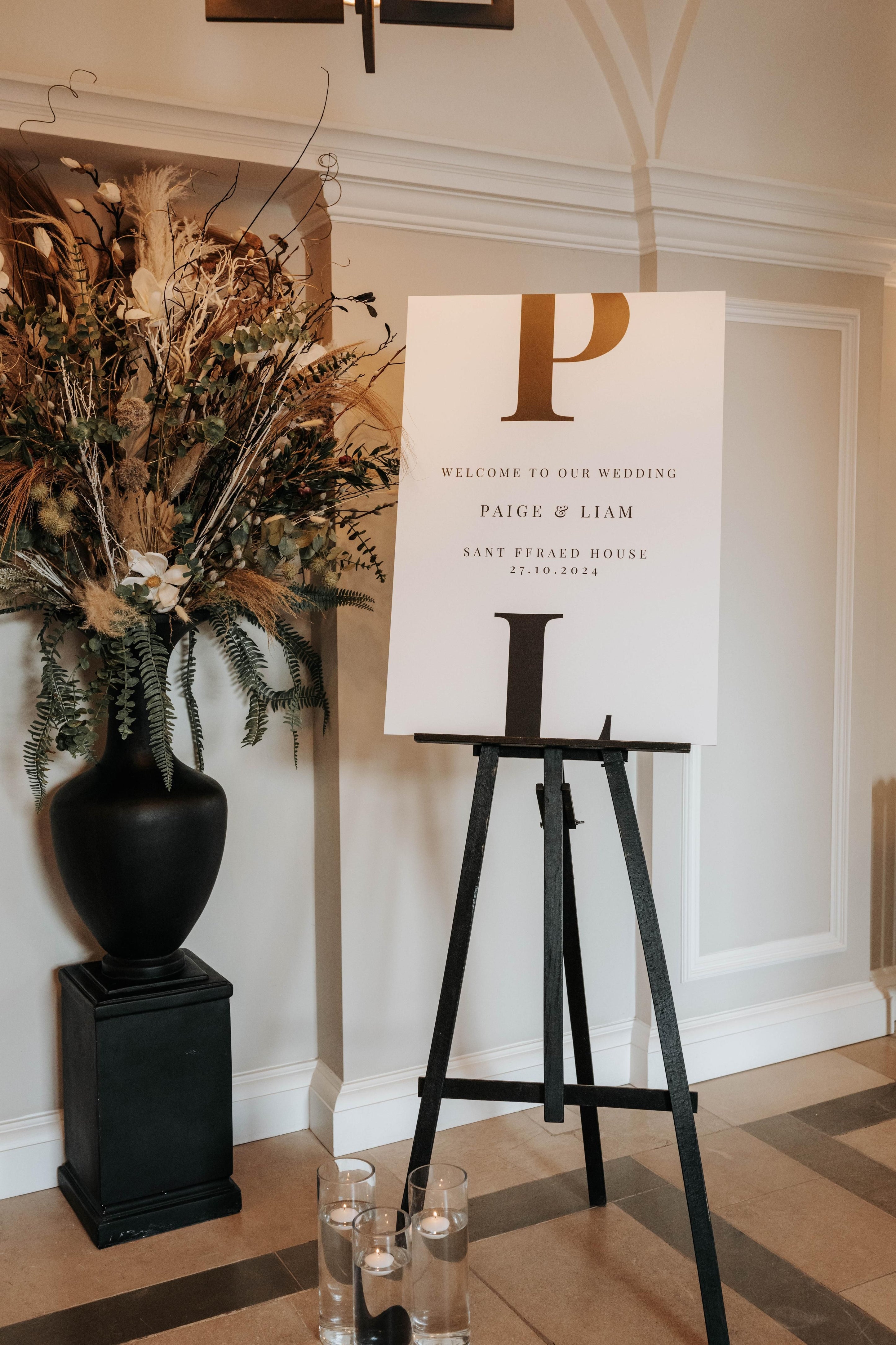 Calypso Personalised Wedding Welcome Sign | Modern & Romantic Wedding ...